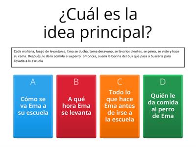 Secundaria Idea principal y - Recursos didácticos