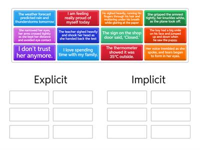 Implicit explicit details - Teaching resources