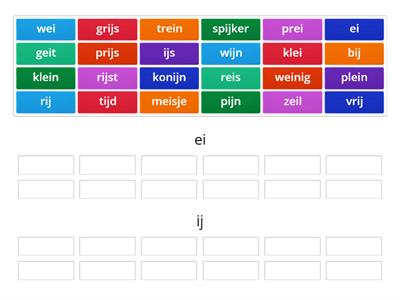 Woorden met ei en ij - Leermiddelen