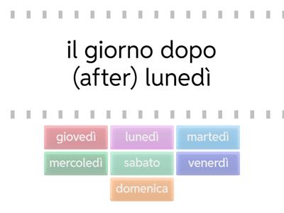 Giorni della settimana - Risorse didattiche