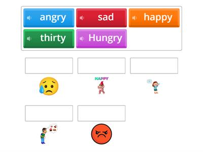Happy sad hungry thirsty hot cold - Teaching resources