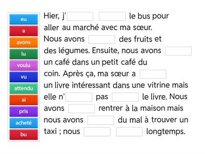 Passé composé verbes irréguliers - Ressources pédagogiques