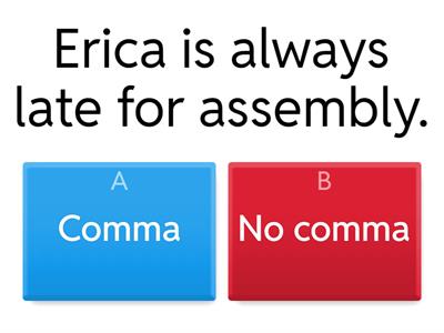 Commas list - Teaching resources