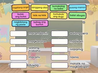 Mga babala - Aktibidad sa pagtuturo