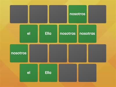 Juegos de pronombres personales - Recursos didácticos