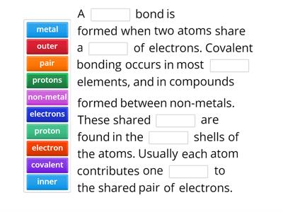 Covalent bonding - Teaching resources