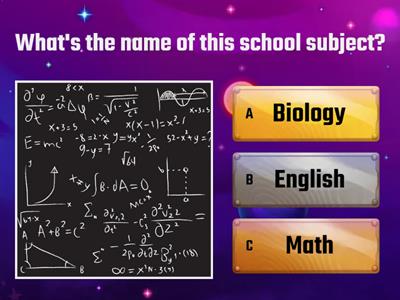 School subjects quiz - Recursos de ensino