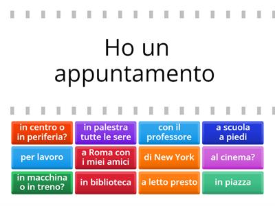 Preposizioni di luogo - Risorse didattiche