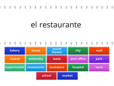 Lugares en la ciudad - Teaching resources