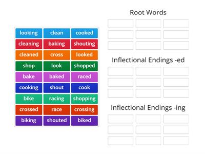 Inflectional endings - Teaching resources