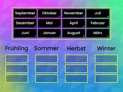 Tage monate jahreszeiten - Unterrichtsmaterialien