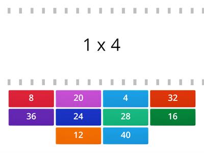 4 x table - Teaching resources