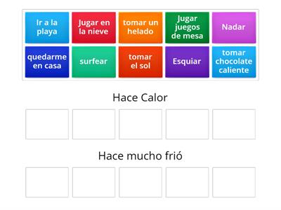 Hace calor hace frio - Teaching resources