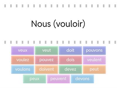 Vouloir pouvoir devoir - Teaching resources