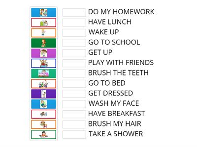 Cuestionario daily routine - Recursos didácticos