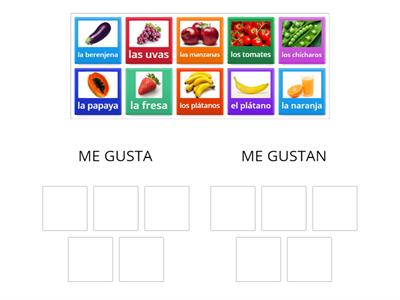 Me gustan gusta - Recursos didácticos