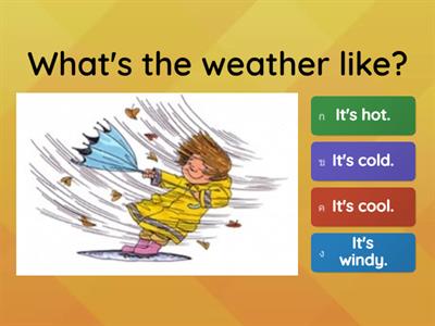 Hows the weather quiz - ทรัพยากรการสอน