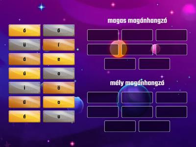 Magas mély hangrend - Tananyagok