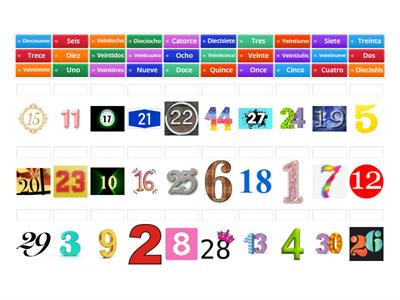 Los números 0 30 - Recursos didácticos