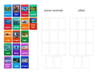 Ocean creatures matching - Teaching resources