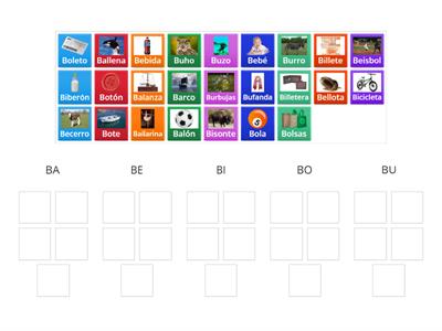 Silabas ba be bi bo bu - Recursos didácticos
