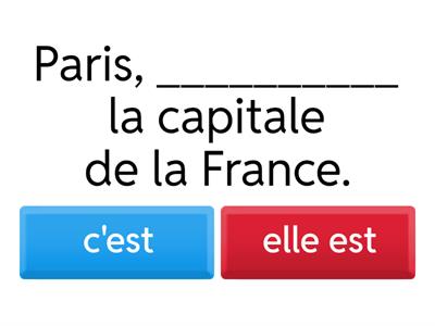 C est vs il est - Recursos didácticos