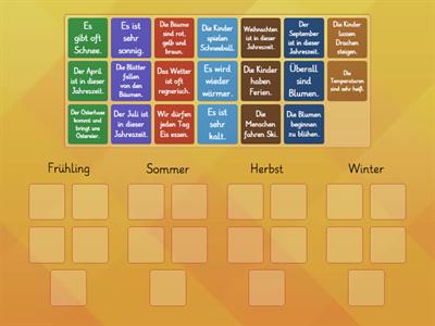 Tage monate jahreszeiten - Unterrichtsmaterialien