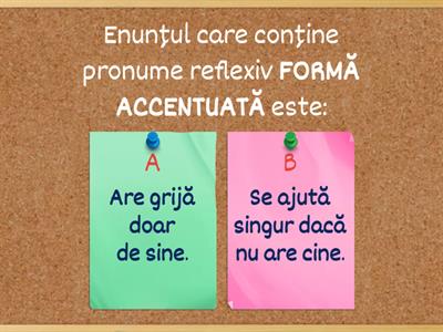 Pronumele reflexiv - Resurse didactice
