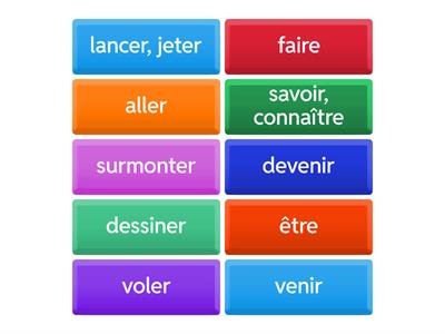 Français Verbes irréguliers - Ressources pédagogiques