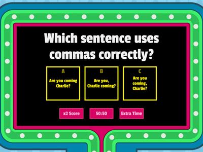 Commas - Teaching resources