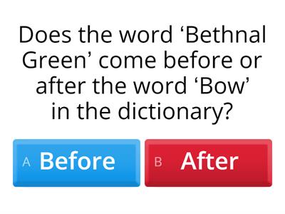 Before after between - Teaching resources