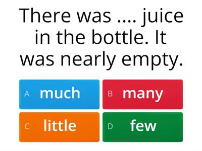 Some any much many a few a little a lot of - Recursos didácticos