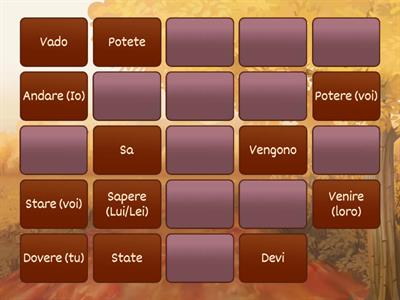 Verbi irregolari presente indicativo - Recursos didácticos