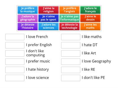 Likes and dislikes - Teaching resources