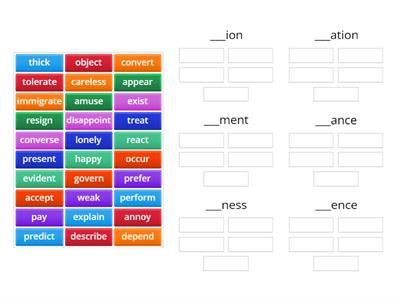 Noun suffixes - Teaching resources