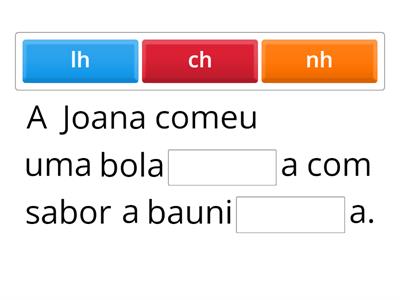 1º ano nh e lh ch - Recursos de ensino