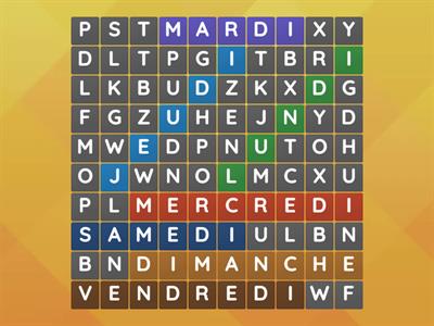 Les jours de la semaine - Teaching resources