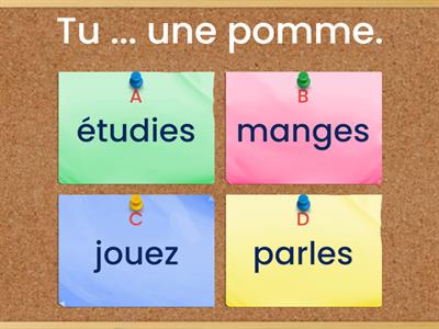 Conjugaison présent 1er groupe - Ressources pédagogiques