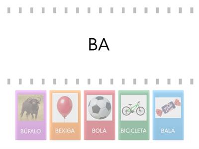 Sílabas Jogo com as ba be bi bo bu - Recursos de ensino
