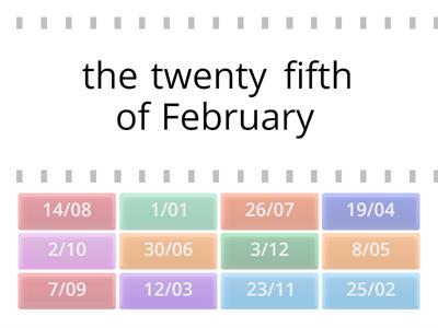 Dates and months - Teaching resources