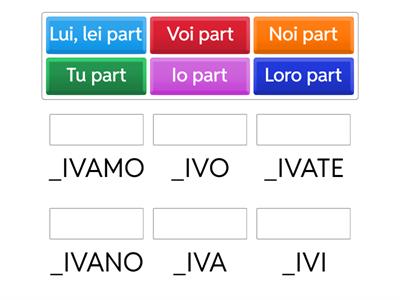 Presente verbi regolari - Teaching resources