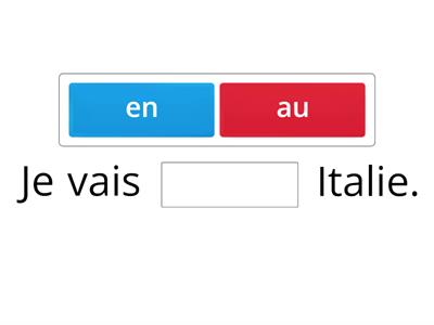 Je vais à au aux - Teaching resources
