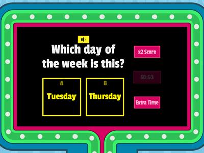 Days of the week game - Recursos de ensino
