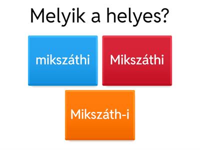 A tulajdonnevek helyesírása 6 osztály - Tananyagok