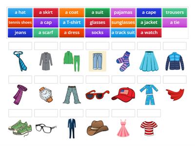 Vocabulary Clothes - Recursos didácticos