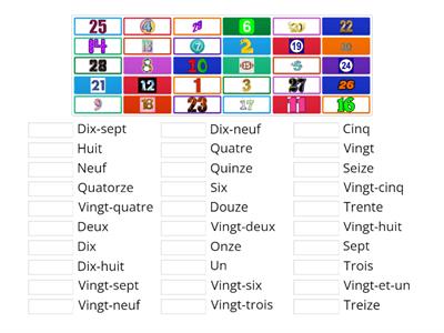 Les nombres 1 a 30 - Ressources pédagogiques