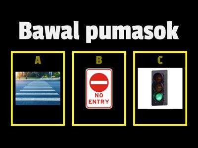 Mga babala sa kalsada - Aktibidad sa pagtuturo