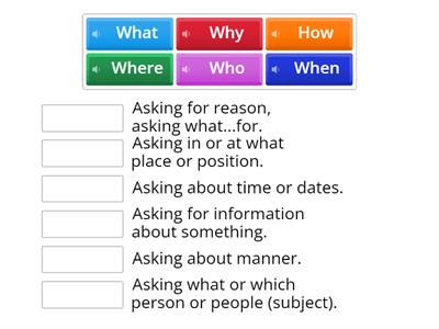 Wh questions - Recursos didácticos