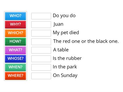 Wh questions - Recursos didácticos