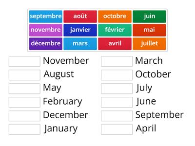French Les mois - Teaching resources